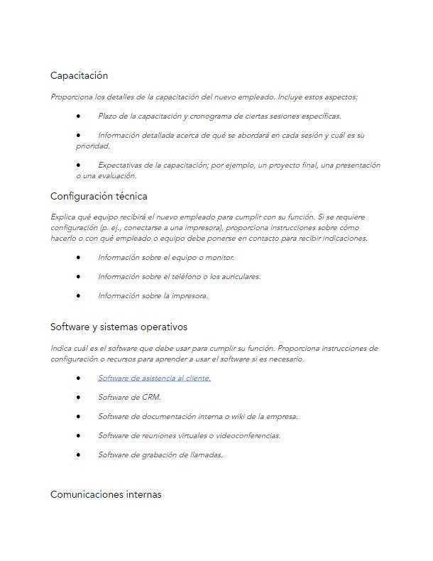 Plantilla gratuita del manual de capacitación en atención al cliente